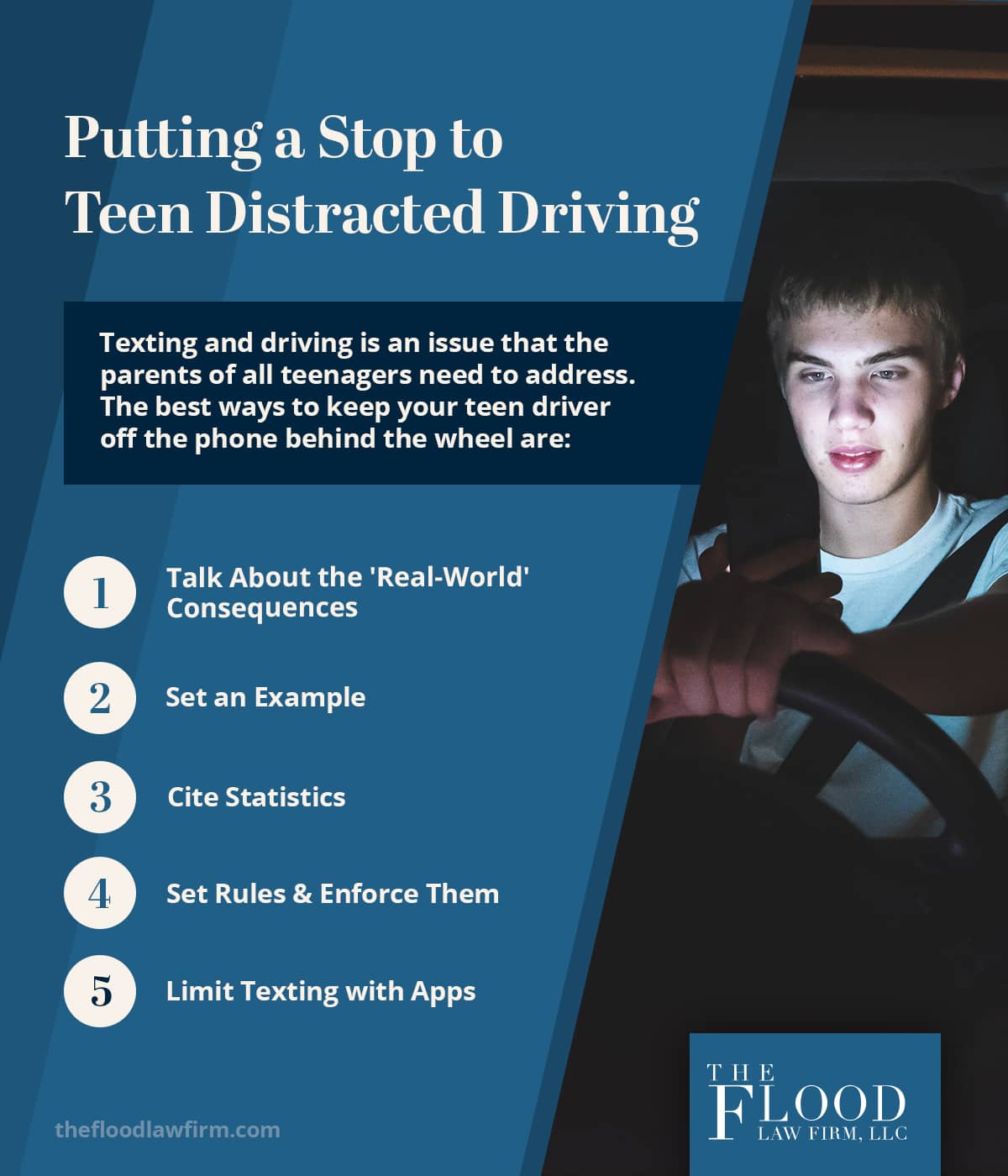 5 Ways to Prevent Teen Texting and Driving | The Flood Law Firm